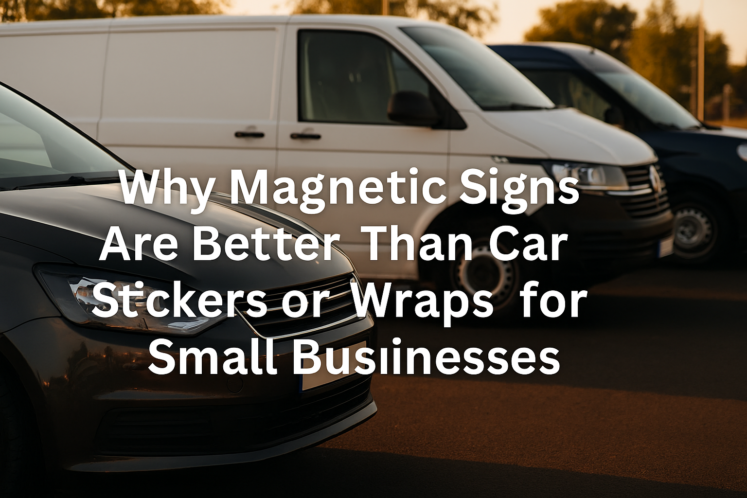 Why Magnetic Signs Are Better Than Car Stickers or Wraps for Small Bus